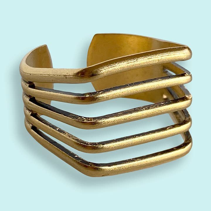 Gold Line Ring Ornamental Things Gold Line Jewelry – Ballad of the Bird Dog